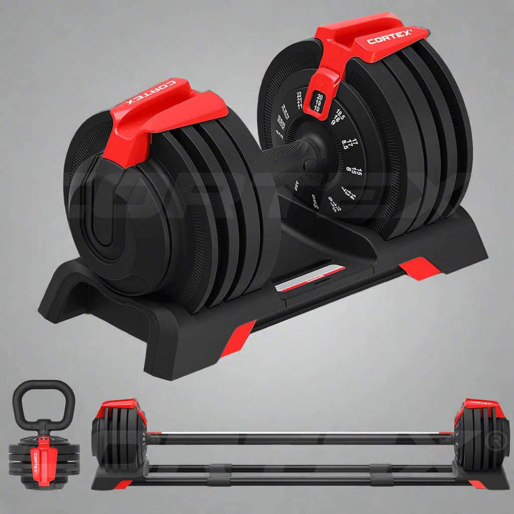 CORTEX Revolock V2 24kg Adjustable Steel Dumbbell Barbell Kettlebell A – Variety Trade Source