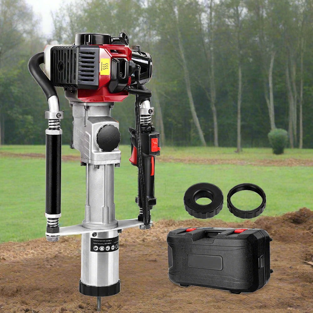 55CC Petrol Post Pile Hole Driver 2-Stroke Power Picket Rammer ...