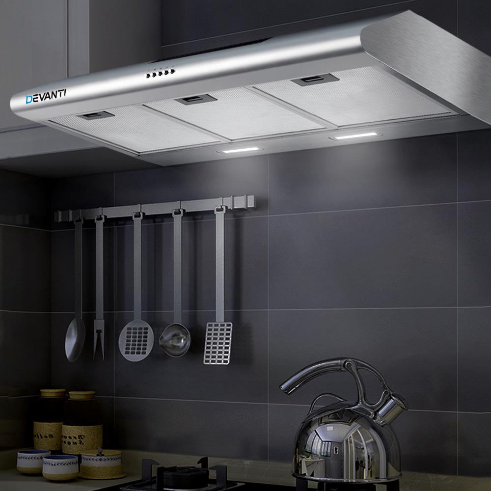 Fixed Range Hood Rangehood Stainless Steel Kitchen Canopy 90cm 900mm ...