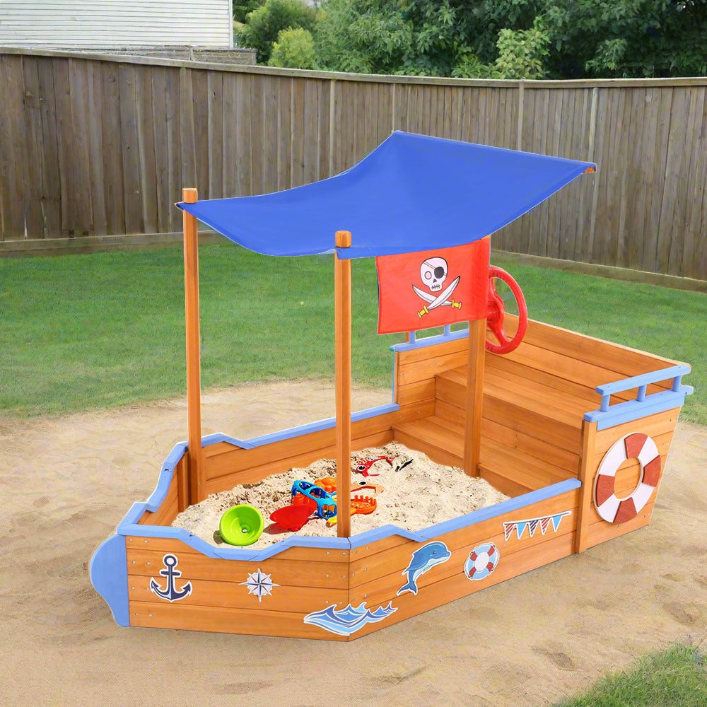 Boat Sand Pit With Canopy – Variety Trade Source