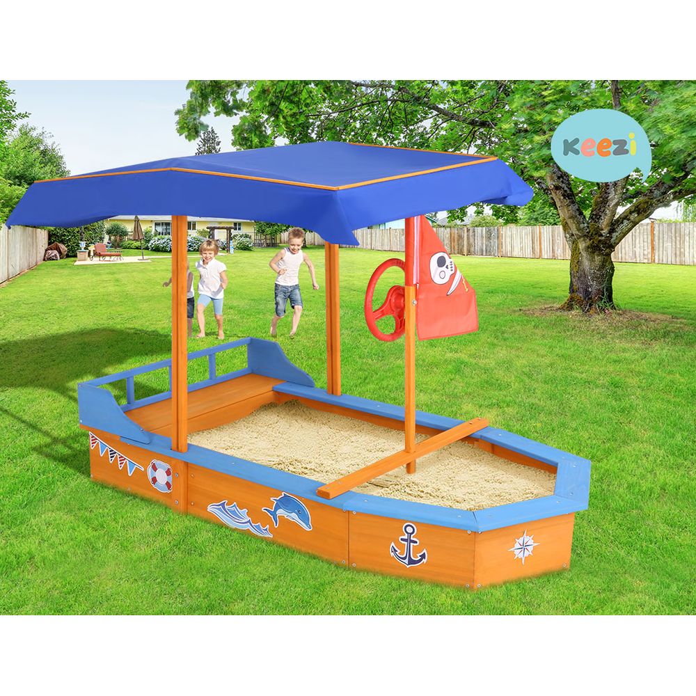 Boat-shaped Canopy Sand Pit – Variety Trade Source