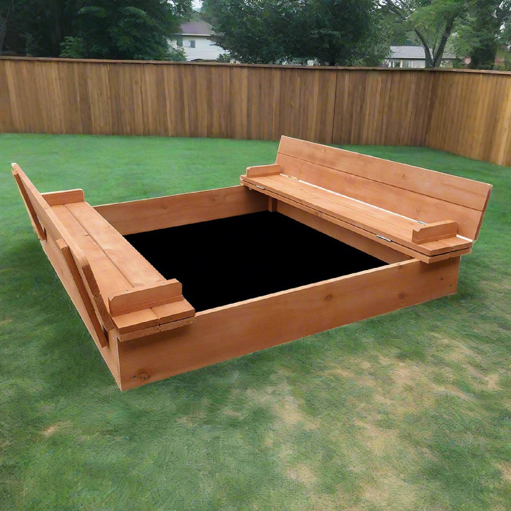 Wooden Outdoor Sandpit Set - Natural Wood – Variety Trade Source